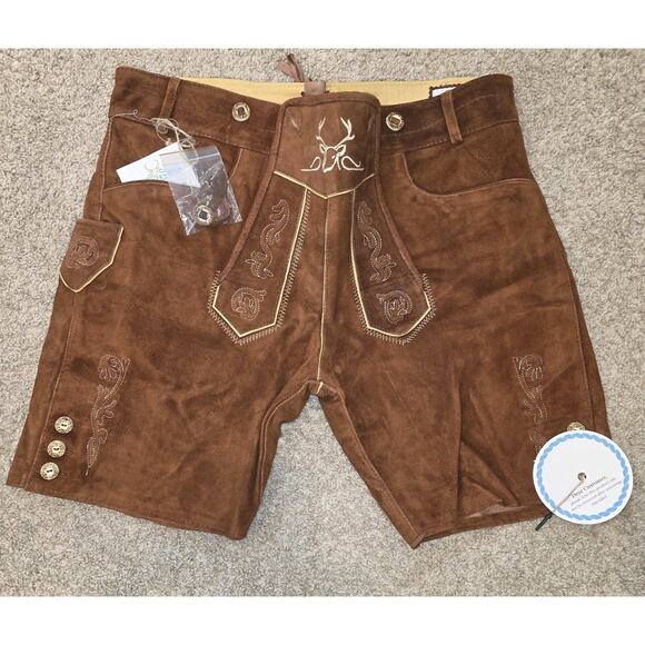 Bavaria Trachten | Shorts | Nwt Bavaria Trachten Leather Lederhosen Sz ...
